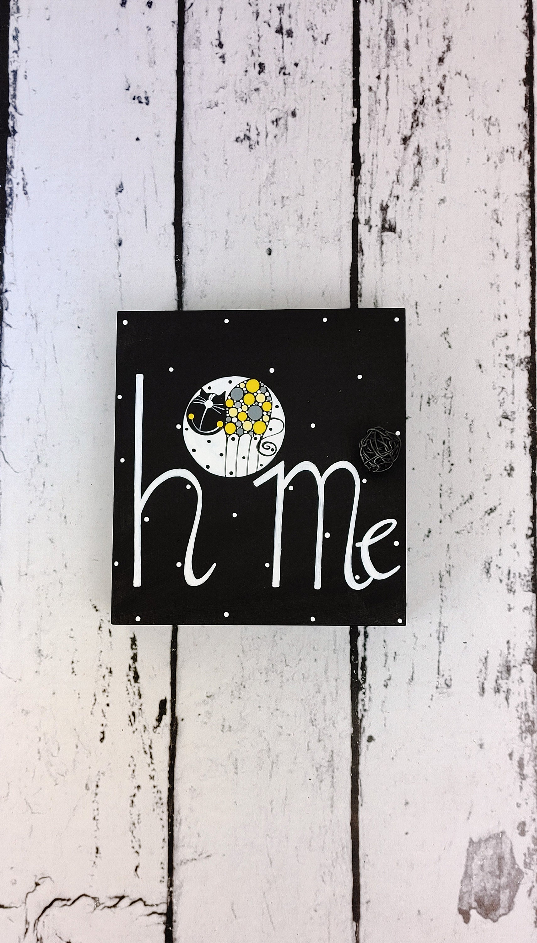 Custom Hand Painted Black Wooden Key Box, Animal Design, Hanging Key ...