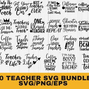 Best Teacher Svg Bundle Funny Teacher Svg Bundle Teacher - Etsy