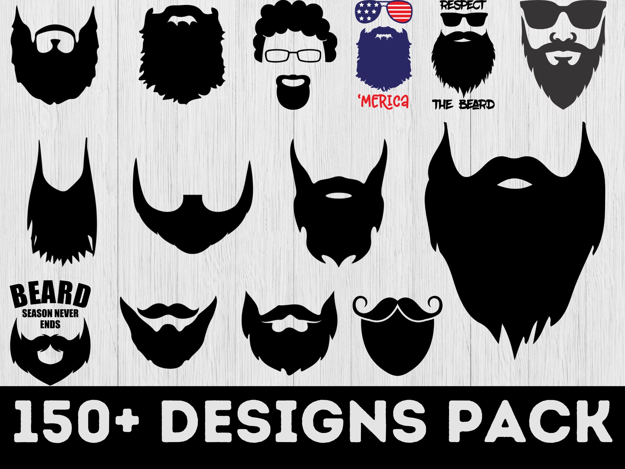 150 Beard SVG Bundle Long Beard Svg Hipster Beard Svg - Etsy Australia