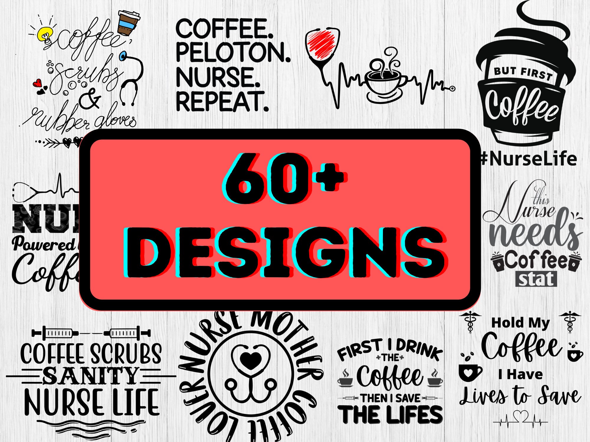 Coffee Nurse Svg Bundle Nurse Bundle Svg Nurse Quotes Svg - Etsy