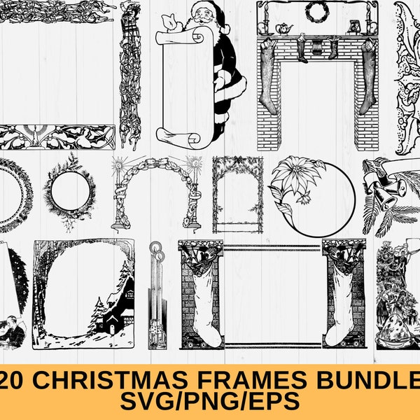 Christmas Frame Svg - Etsy