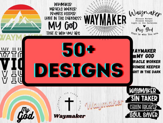 Waymaker Svg Bundle Waymaker Png Way Maker Quotes | Etsy UK