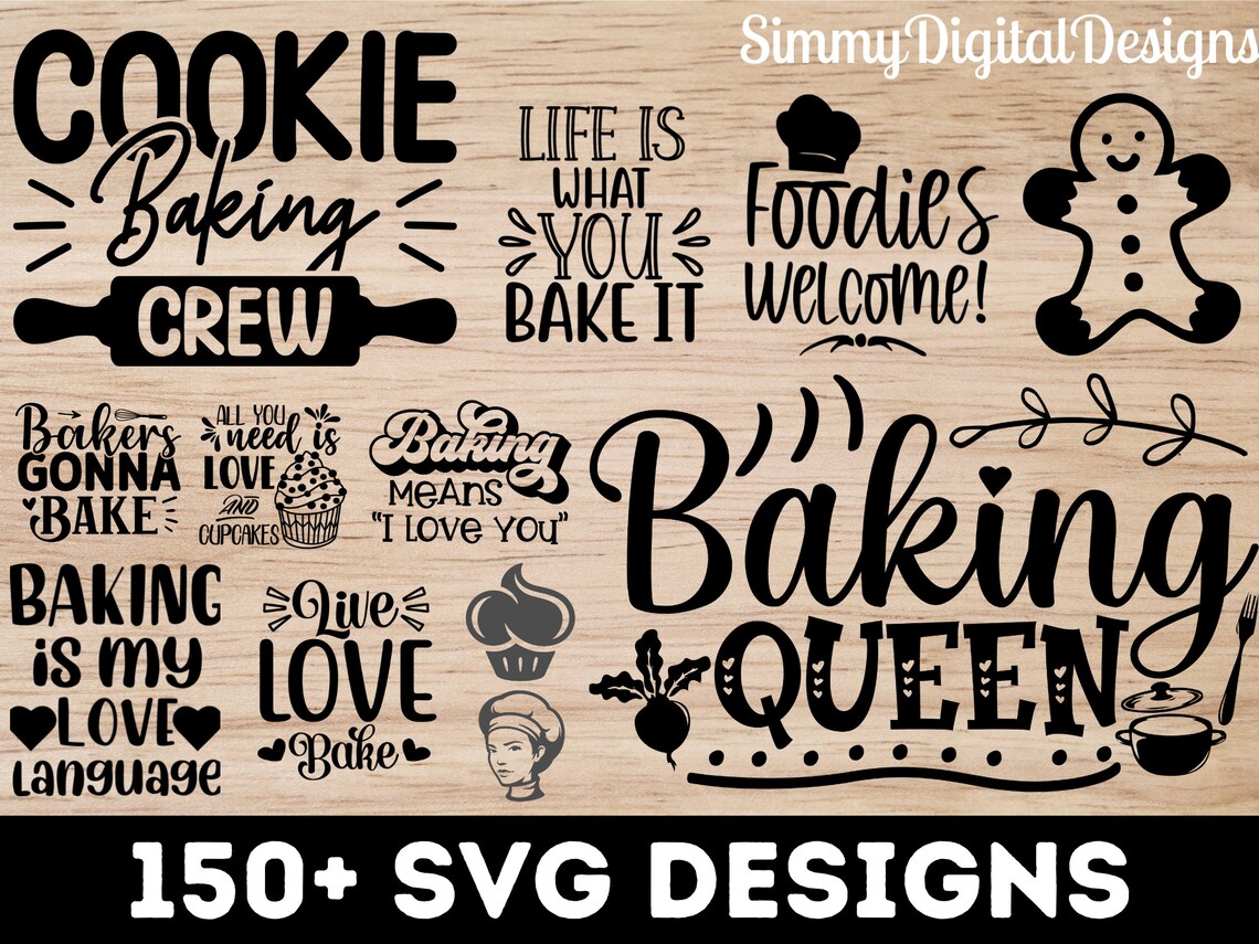 Baking SVG Bundle 150 SVG/PNG Designs Kitchen Svg Bundle - Etsy