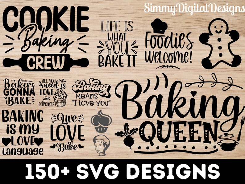 Baking SVG Bundle 150 SVG/PNG Designs Kitchen Svg Bundle - Etsy