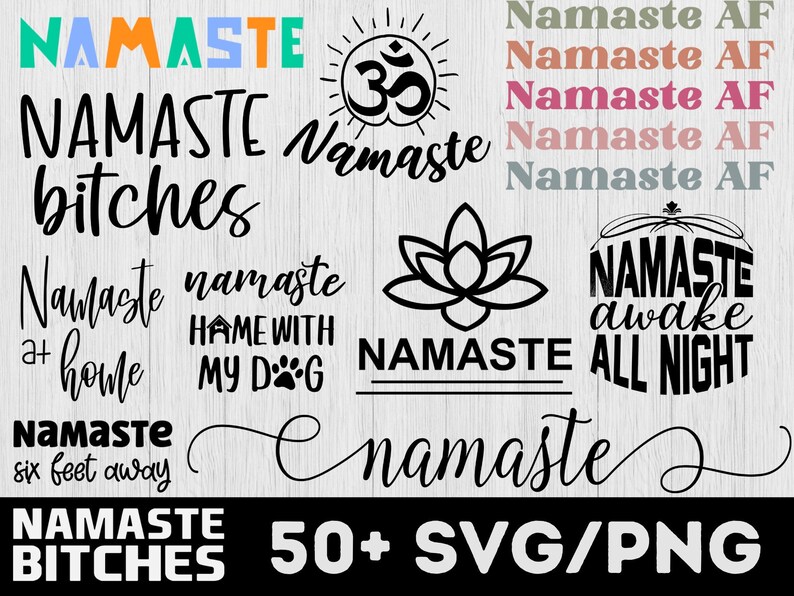 Namaste SVG Namaste SVG Bundle Spiritual Svg Namaste - Etsy