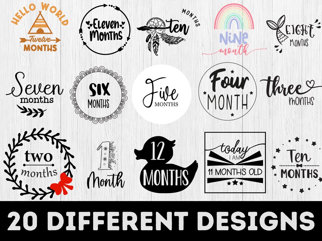 Baby Milestones SVG Bundle Baby Milestone Svg Milestone Svg - Etsy