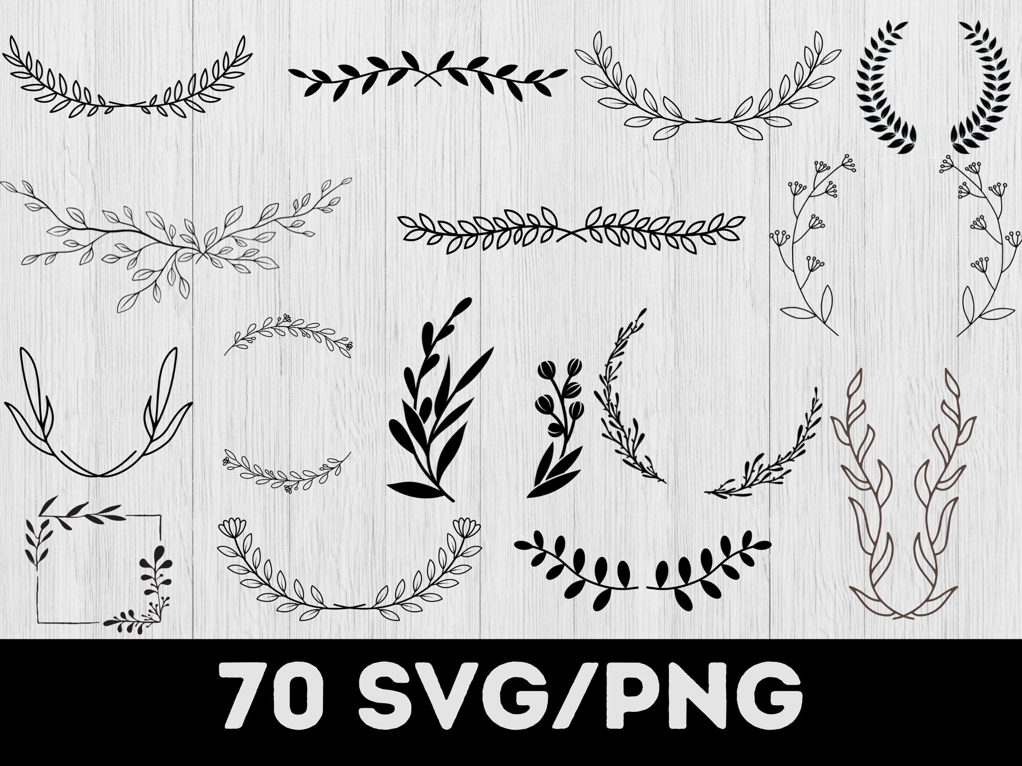 Greenery Leaf Divider Svg Bundle Decorative Border Svg - Etsy Finland