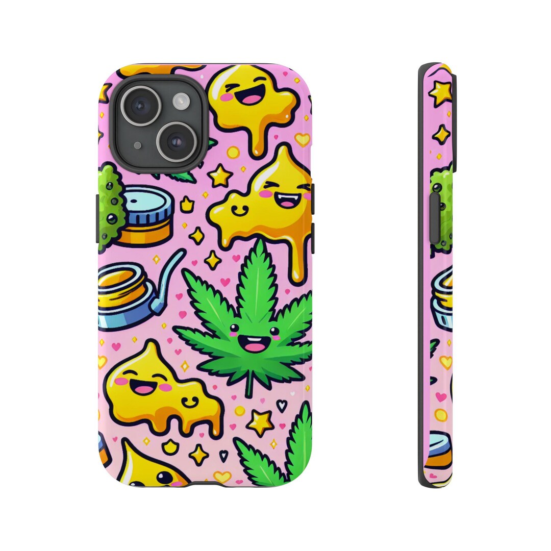 Stoner Phone Case, Cute Weed, Dabs, Funny Weed Phone Case, iPhone 15 ...