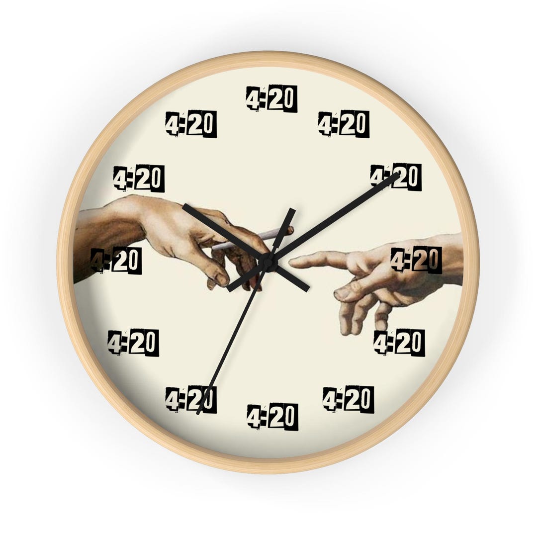 Stoner Wall Clock, 4:20 Unique Wall Art, Funny Gifts, Marijuana Decor ...