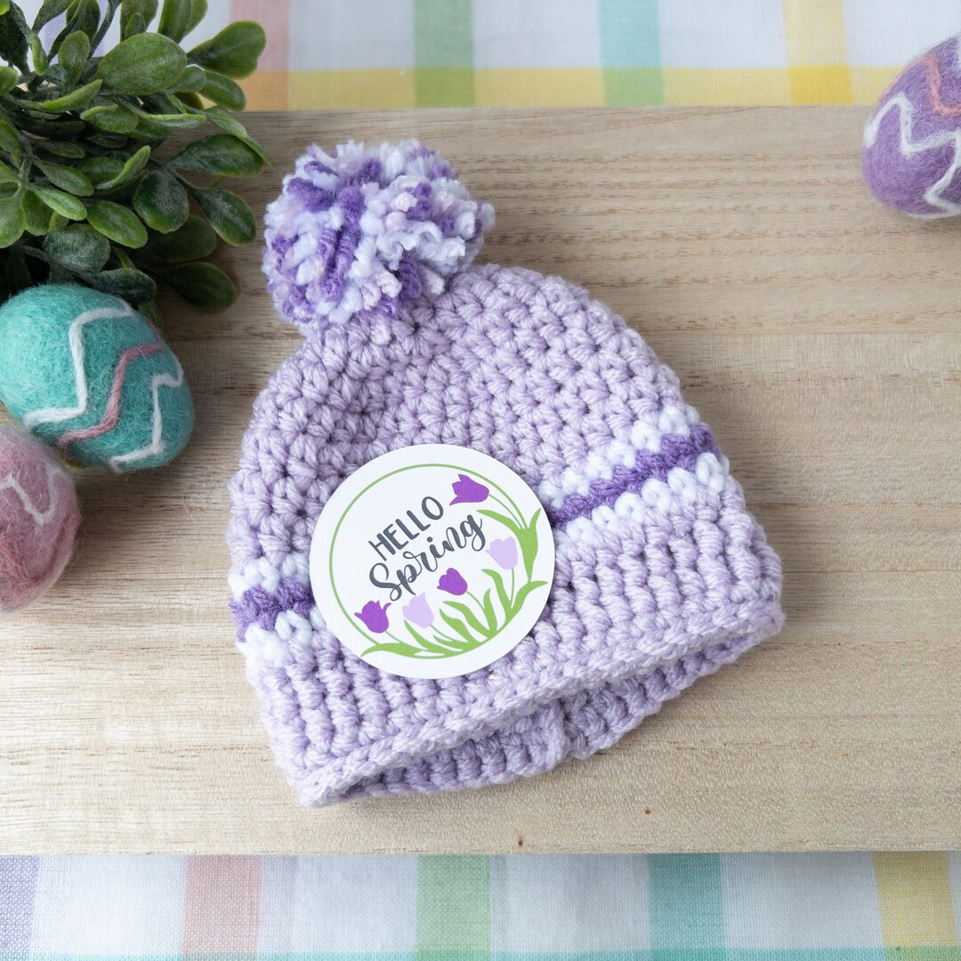 Spring Beanie Hat and Sign Set - Interchangeable, Tiered Tray Decor ...