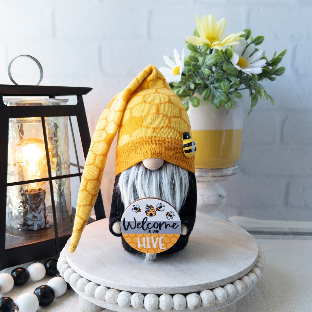 Bumble Bee Gnome, Tiered Tray Decor, Summer Gnome. Bee Decor, Bee Gnome ...