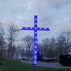 Large 8ft Garden Outdoor Lighted Wooden Cross Christian | Etsy