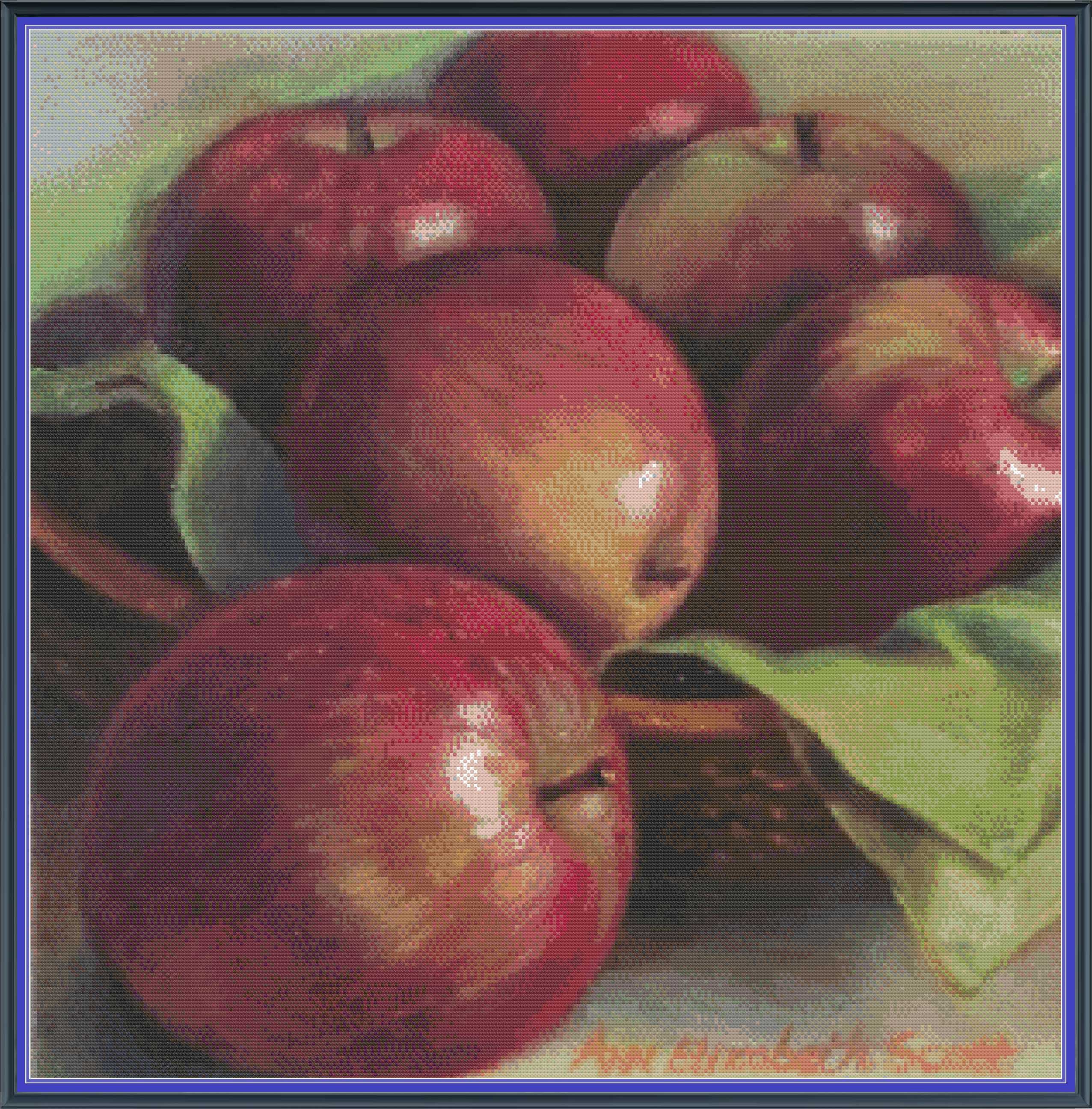 Honeycrisp Apples | DMC Cross Stitch Pattern | Three Counted PDF Charts ...