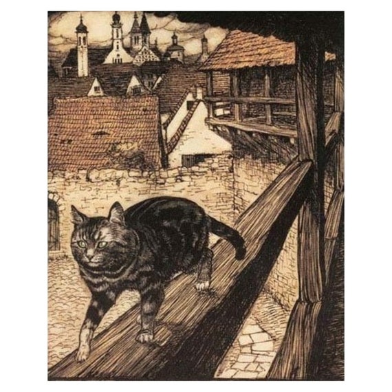 The Cat Arthur Rackham Anchor Cross Stitch Pattern - Etsy