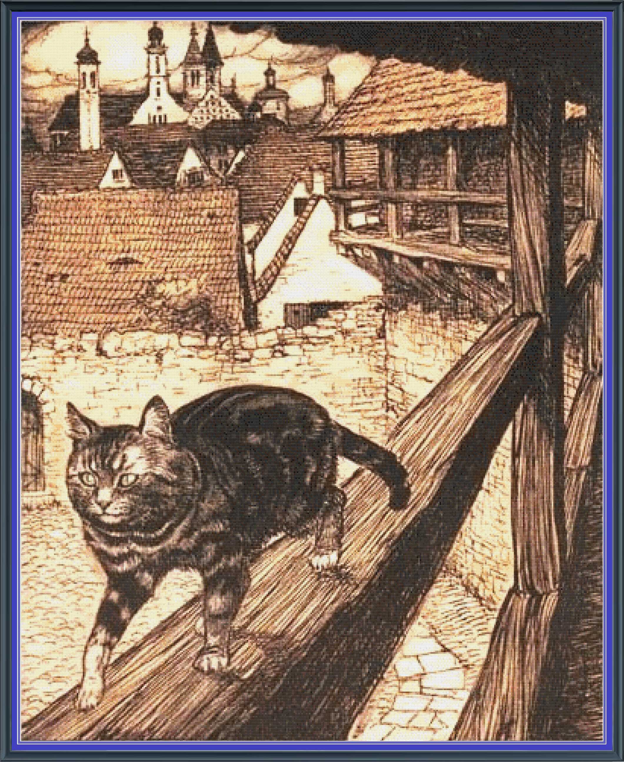 The Cat Arthur Rackham Anchor Cross Stitch Quality Design PDF Pattern ...
