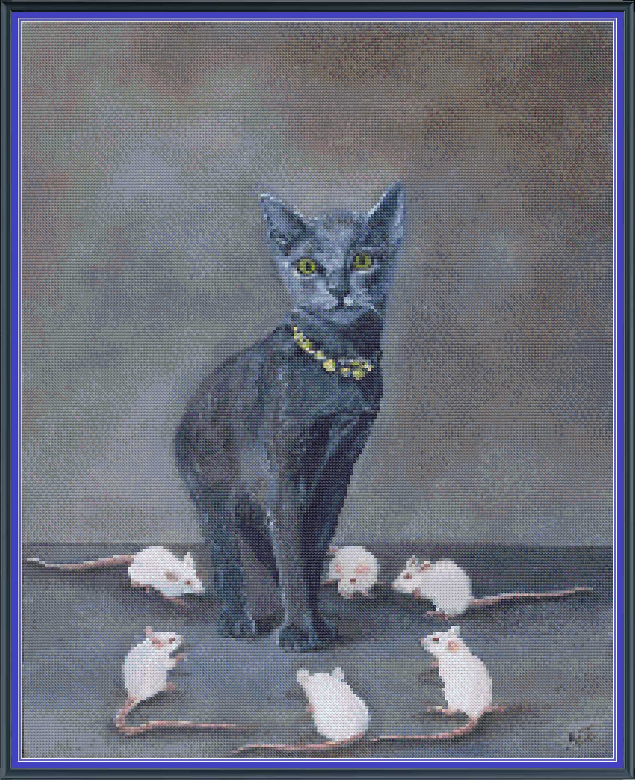 Queen Cat and Her Mice Subjects | Anchor Cross Stitch Quality Design ...