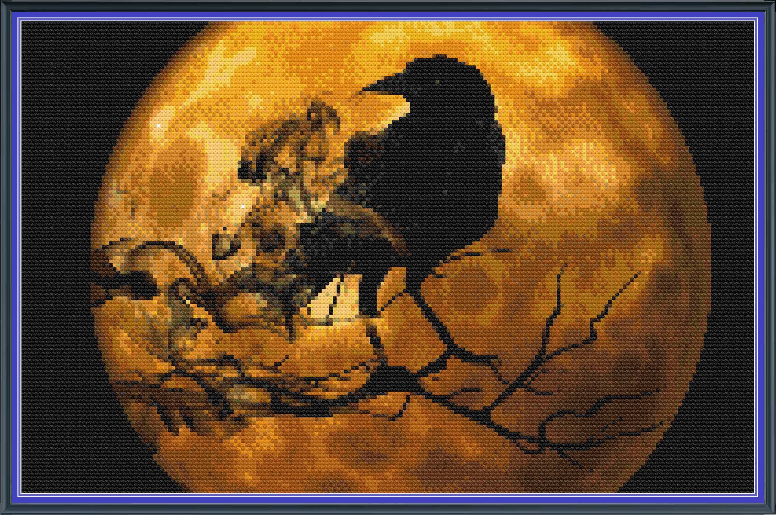 Halloween Raven 2 DMC Cross Stitch Pattern Three Counted PDF Charts in ...