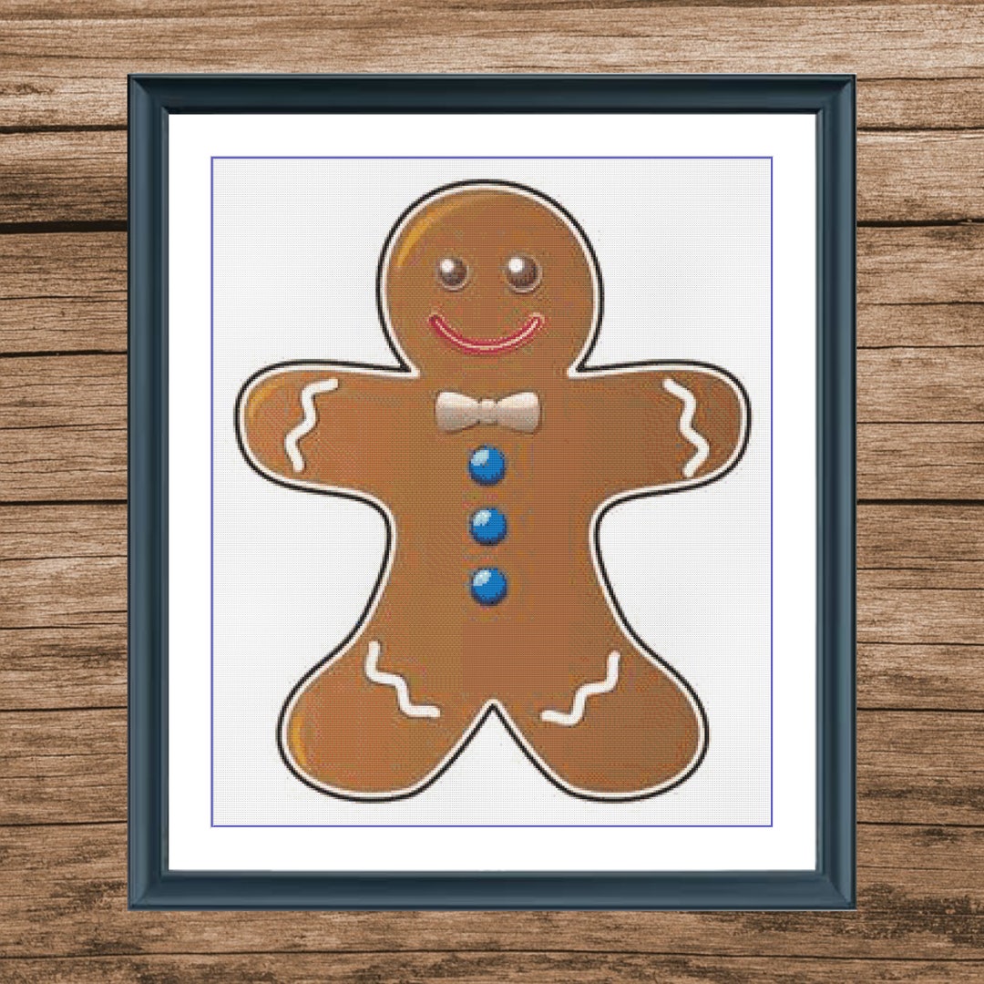 Gingerbread Man | Anchor Cross Stitch Pattern | Three Counted PDF ...