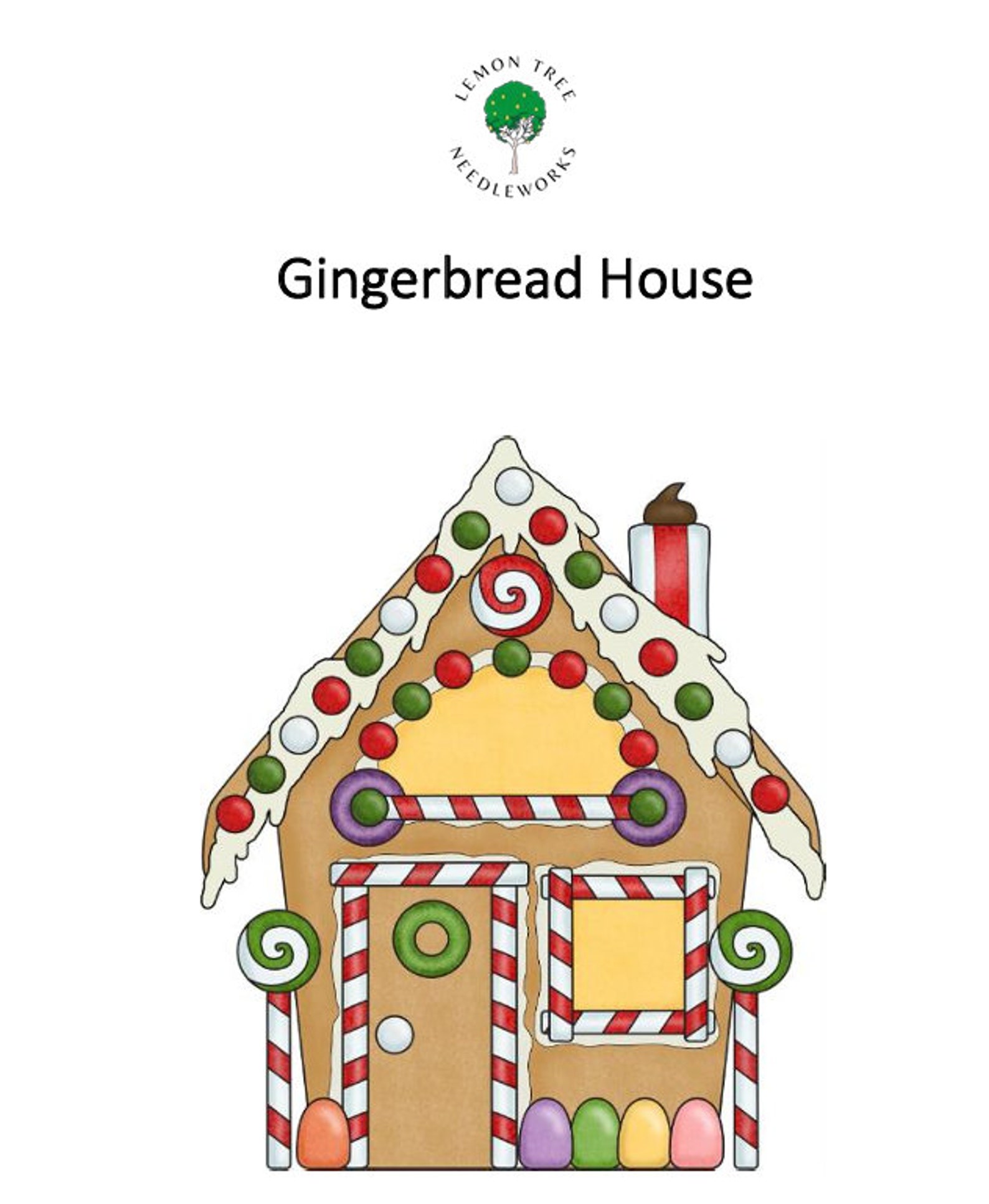 Gingerbread House | Anchor Cross Stitch Pattern | Three Counted PDF ...