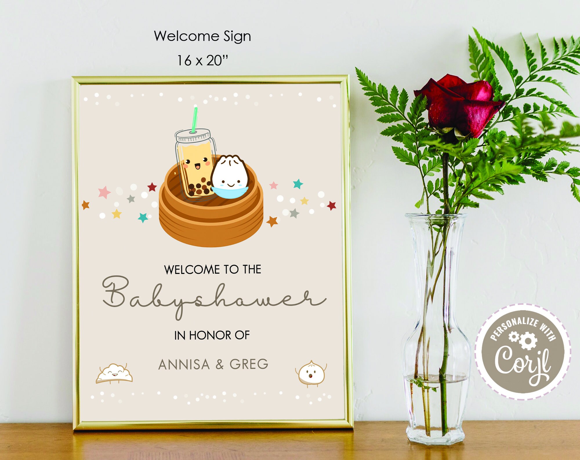 Dumpling and Boba Baby Shower Baby Sprinkle Boba Welcome - Etsy