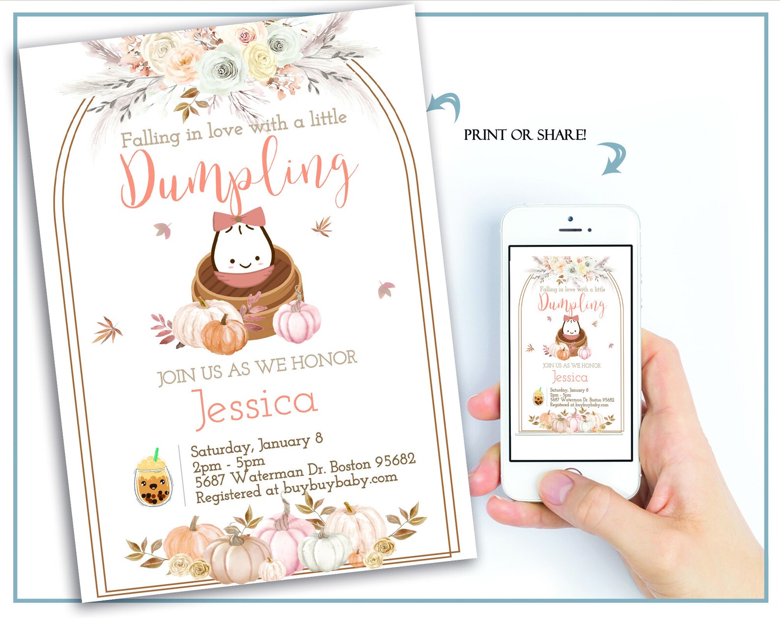 Fall Dumpling Baby Shower Theme Pumpkin Baby Shower Nude - Etsy