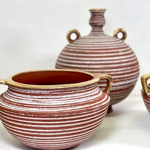 Large Floor Vase Set, Amphora Vase, Handmade Studio Pottery, Terracotta ...