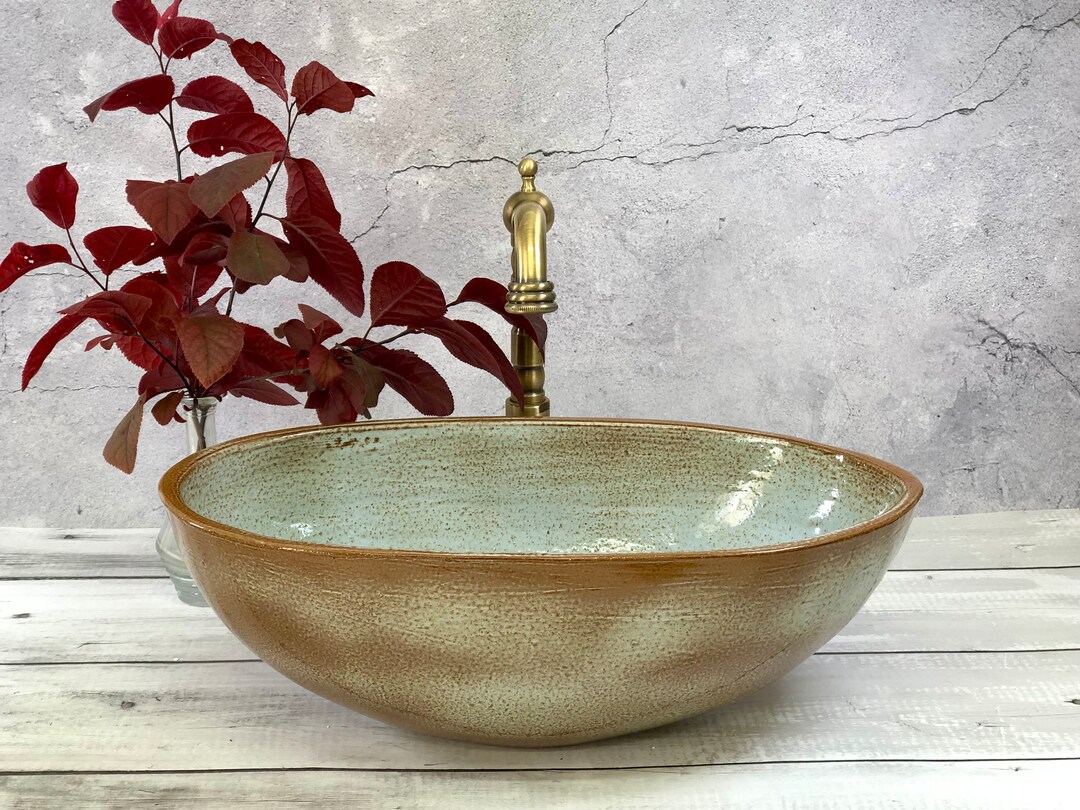 Narrow Boat-shaped Sink. Compact and Stylish Handwashing, Small Rustic ...