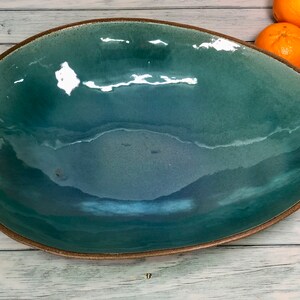 Extra Large, Turquoise Elliptical Fruit Bowl. - Etsy