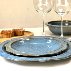 Blue Dinnerware Set. - Etsy