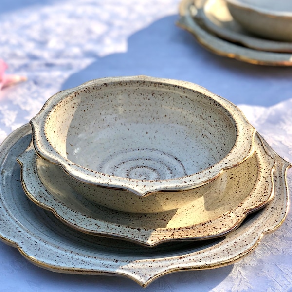 Gold Dinnerware Set - Etsy