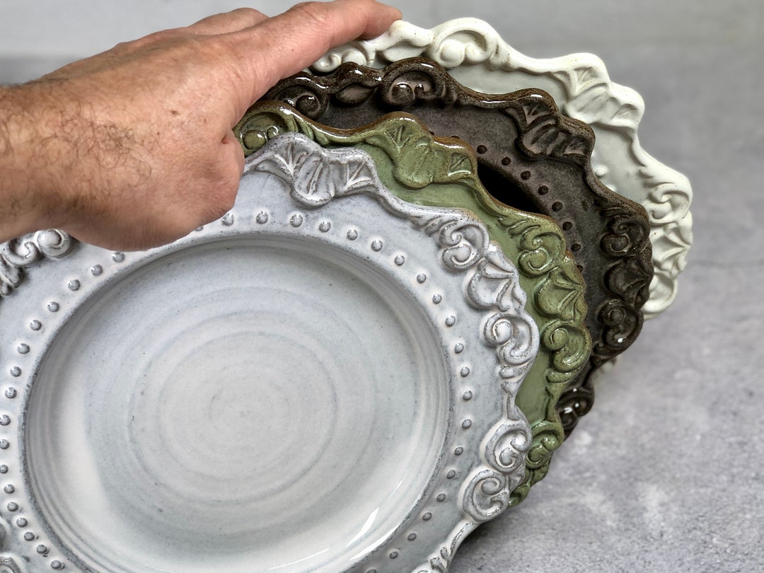 Decorative Ceramic Plate, Vintage Look Plates, Unique Stylish Retro ...