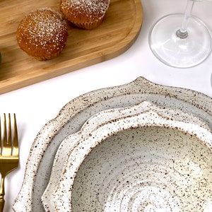 Rustic White, Dinnerware Set. - Etsy