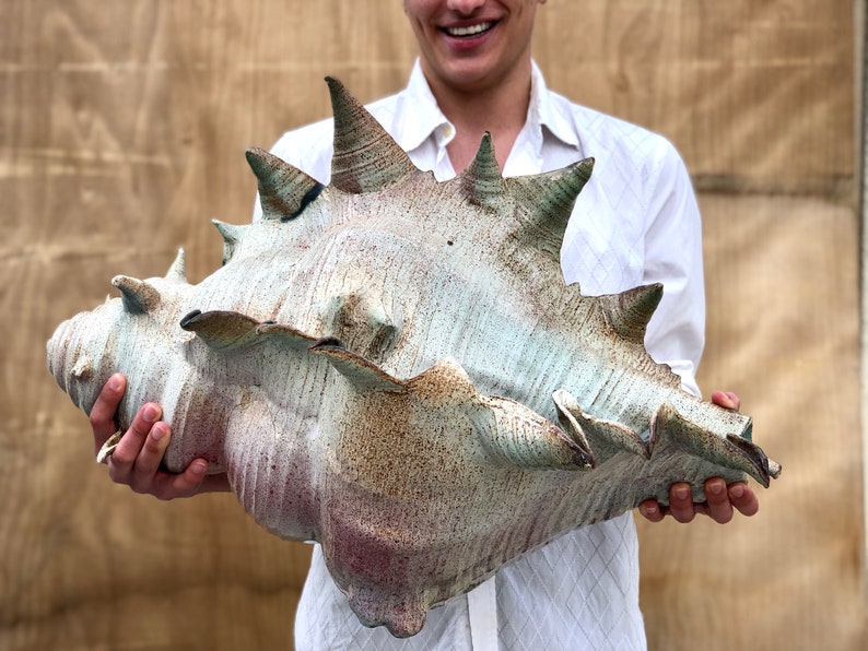 Giant Pottery Seashell. One of a Kind Ceramic Sculpture. - Etsy