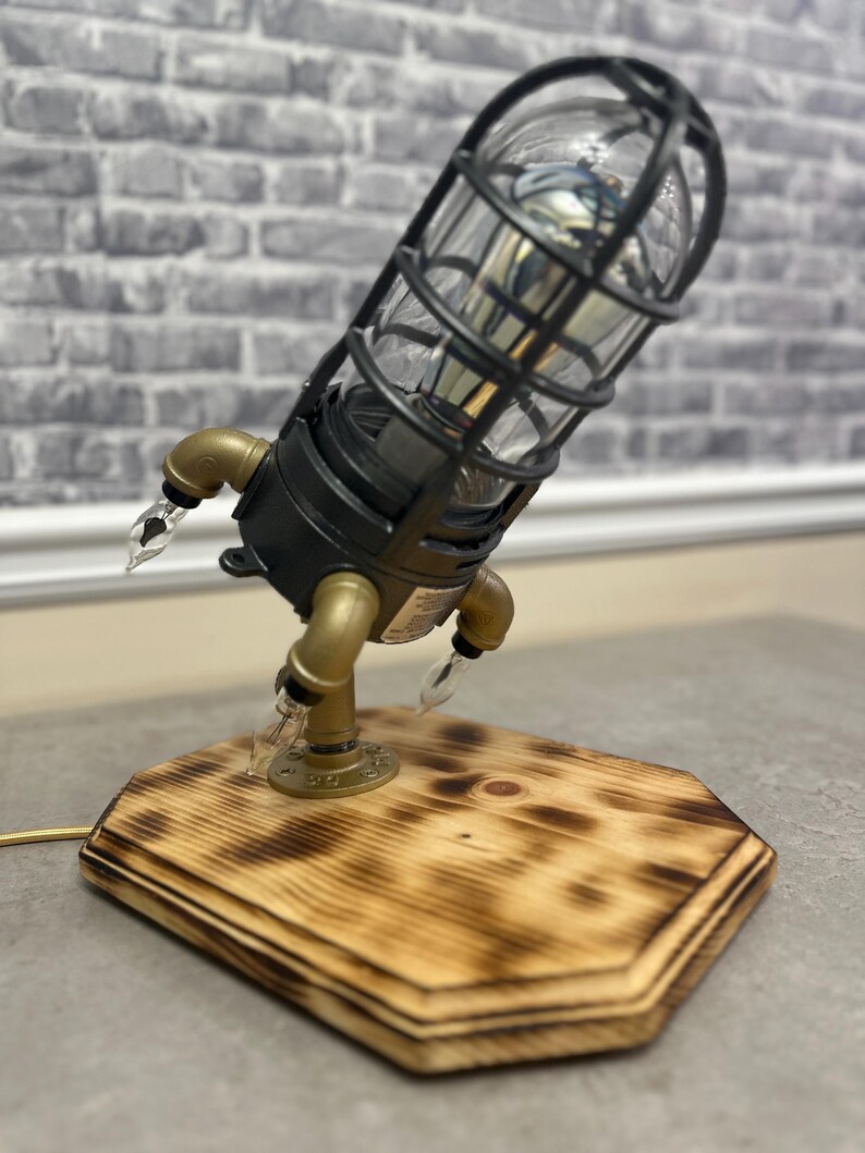 Cosmic Steampunk Rocket Table Lamp - Etsy
