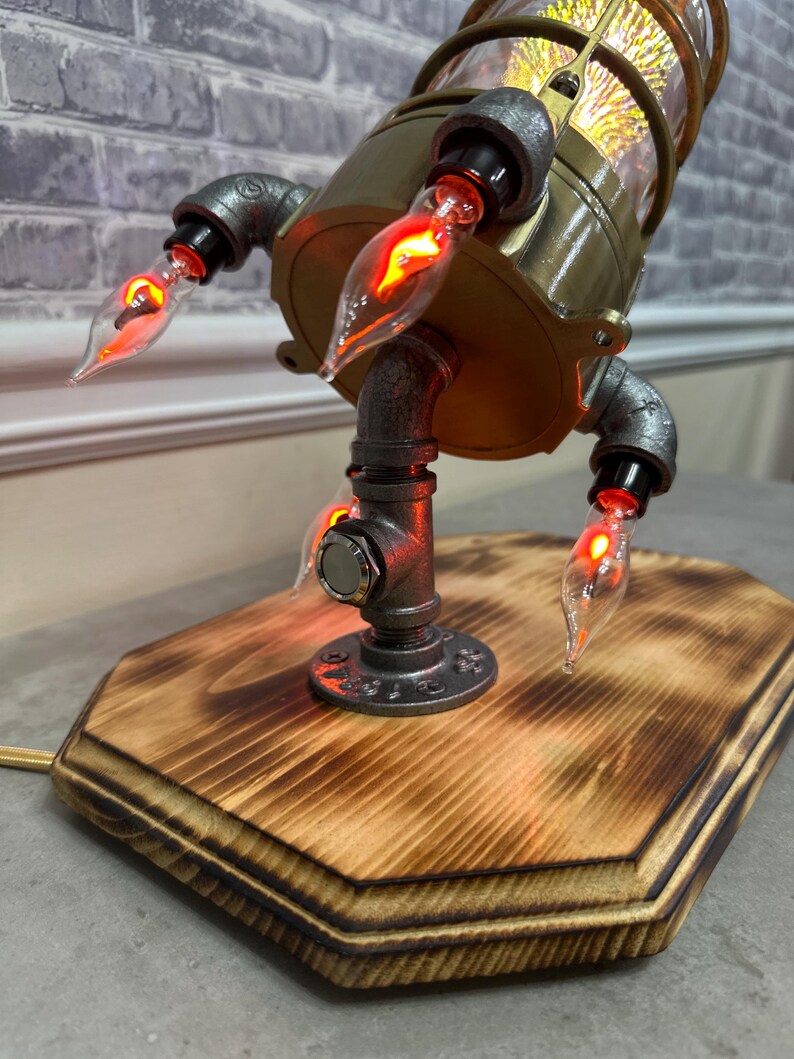 Cosmic Steampunk Rocket Table Lamp - Etsy