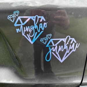 Seventeen SVT Vinyl Diamond Decals S.coups Jeonghan Joshua Junhui Jun ...