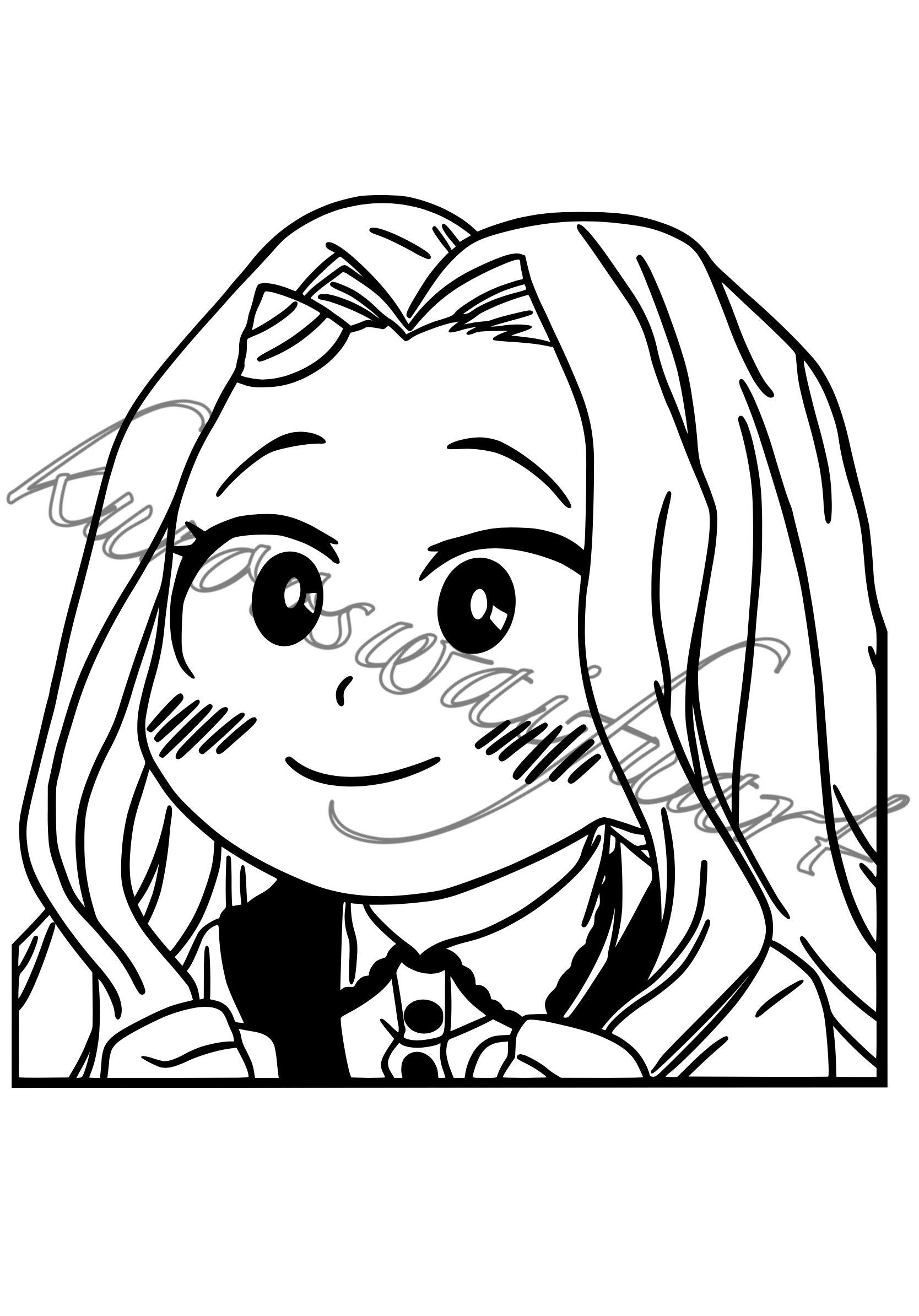 Eri Bnha Mha My Hero Academia Anime Glossy Black Vinyl Decal Etsy