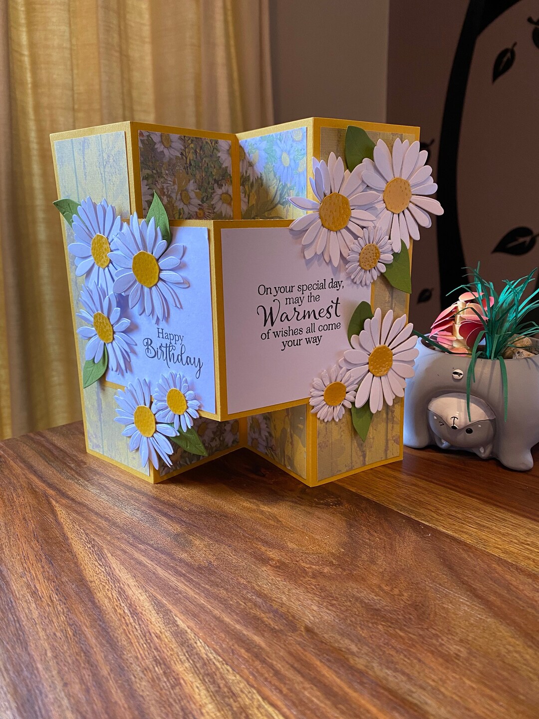 Daisies Pop Out Panel Birthday Card - Etsy