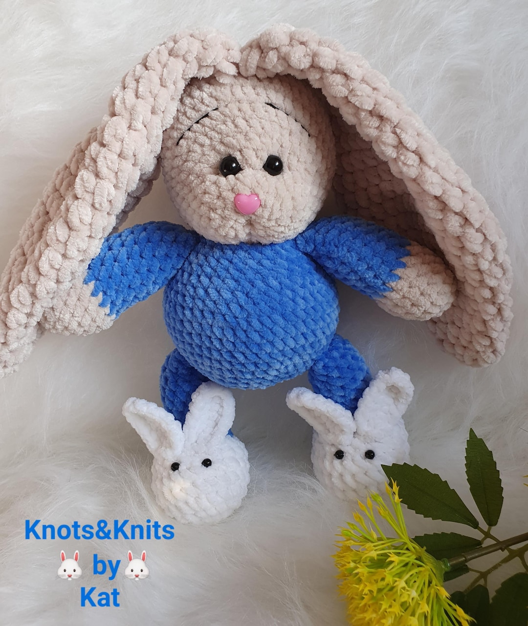 Bunny Rabbit Plush Bunny Crochet Toy Amigurumi Handmade Toy Baby Gift ...