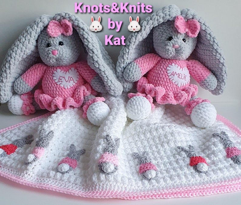 Crochet Baby Bunny Blanket Handmade Newborn Baby Gift Baby Shower Gift ...