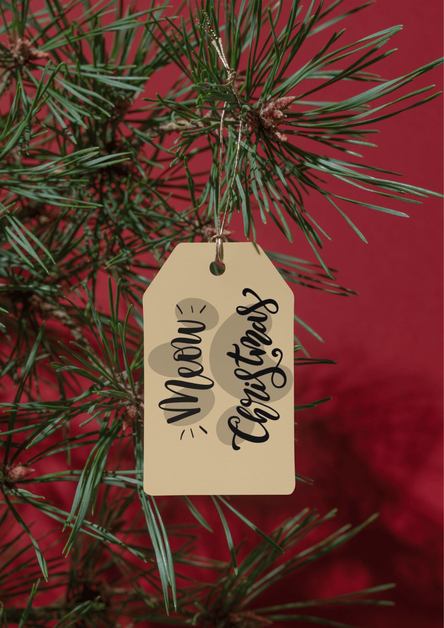 Printable Christmas Cat Gift Tags, Holiday Kitty Designs (A4 PDF) - Etsy