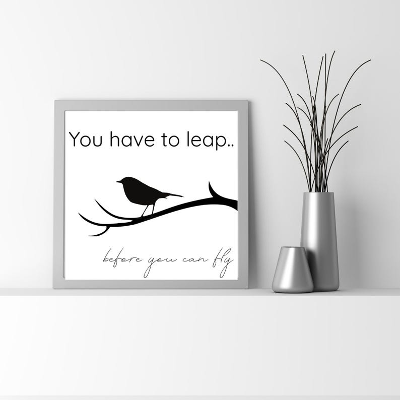 Inspirational Quote Wall Art Printable, Motivational Bird Print ...