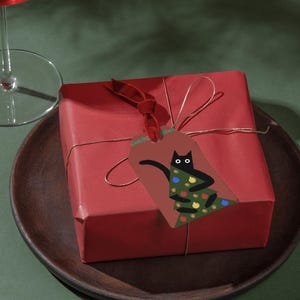 Printable Christmas Cat Gift Tags, Holiday Kitty Designs (A4 PDF) - Etsy