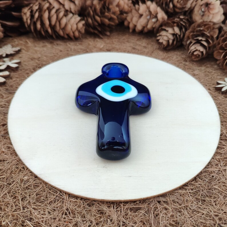 Evil Eye Cross Figure - 11.5 CM 8 CM Nazar Cross Wall Hanging - Cross ...