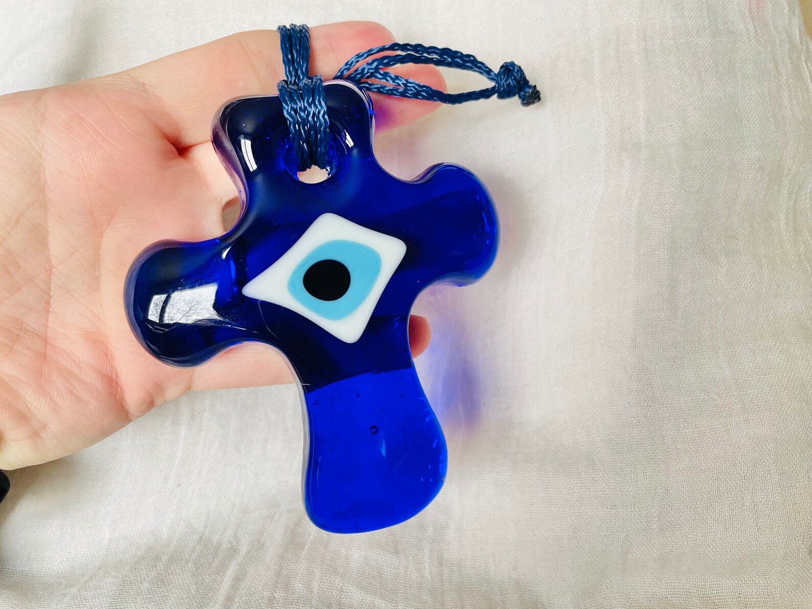 Evil Eye Cross Figure - 11.5 CM 8 CM Nazar Cross Wall Hanging - Cross ...