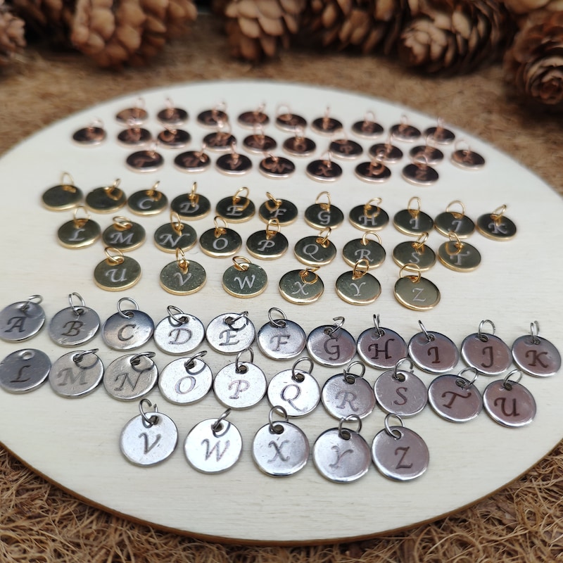 Initial Charm - Etsy