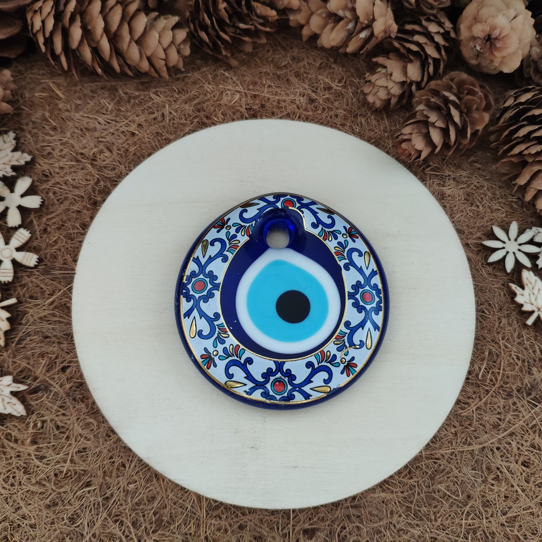 Evil Eye Wall Hanging - 7 CM Glass Nazar Wall Decor - Home Decor - Evil ...
