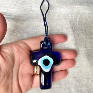 Evil Eye Cross Figure - 11.5 CM 8 CM Nazar Cross Wall Hanging - Cross ...