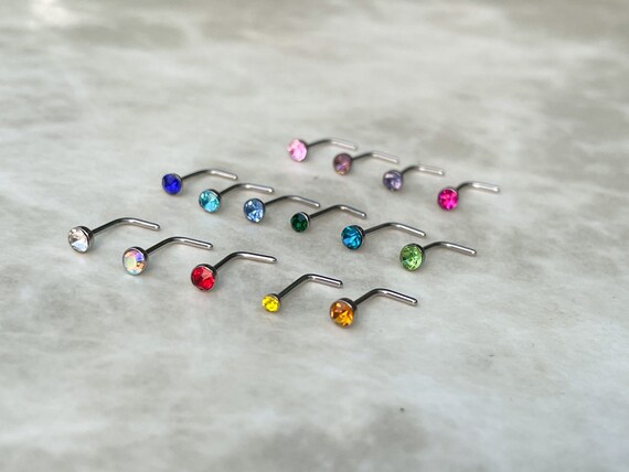 Birthstone nose studs store