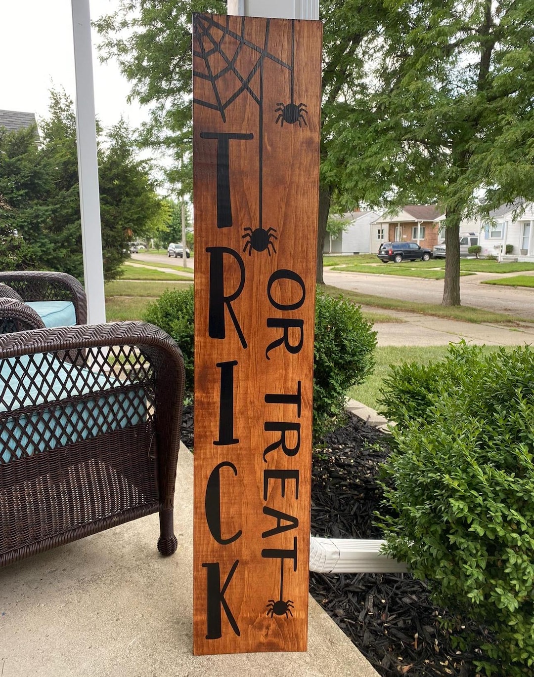 Welcome Sign Trick or Treat Porch Leaner Halloween Sign Fall Porch ...